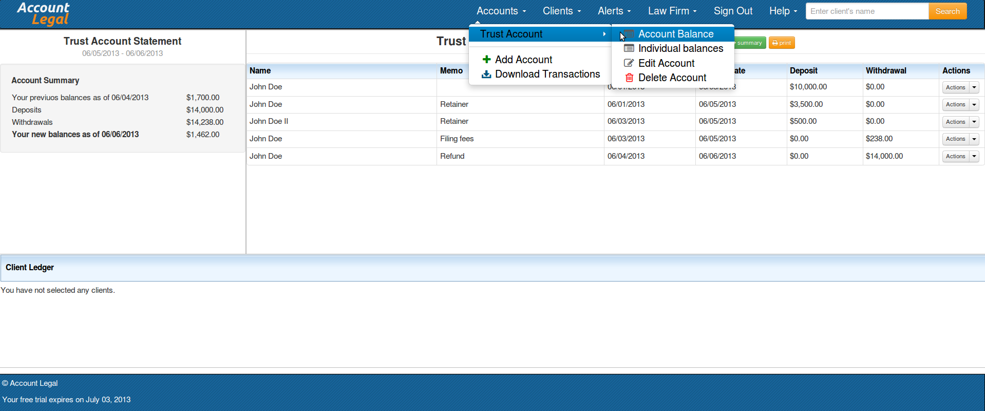 Attorney Trust Accounting Software